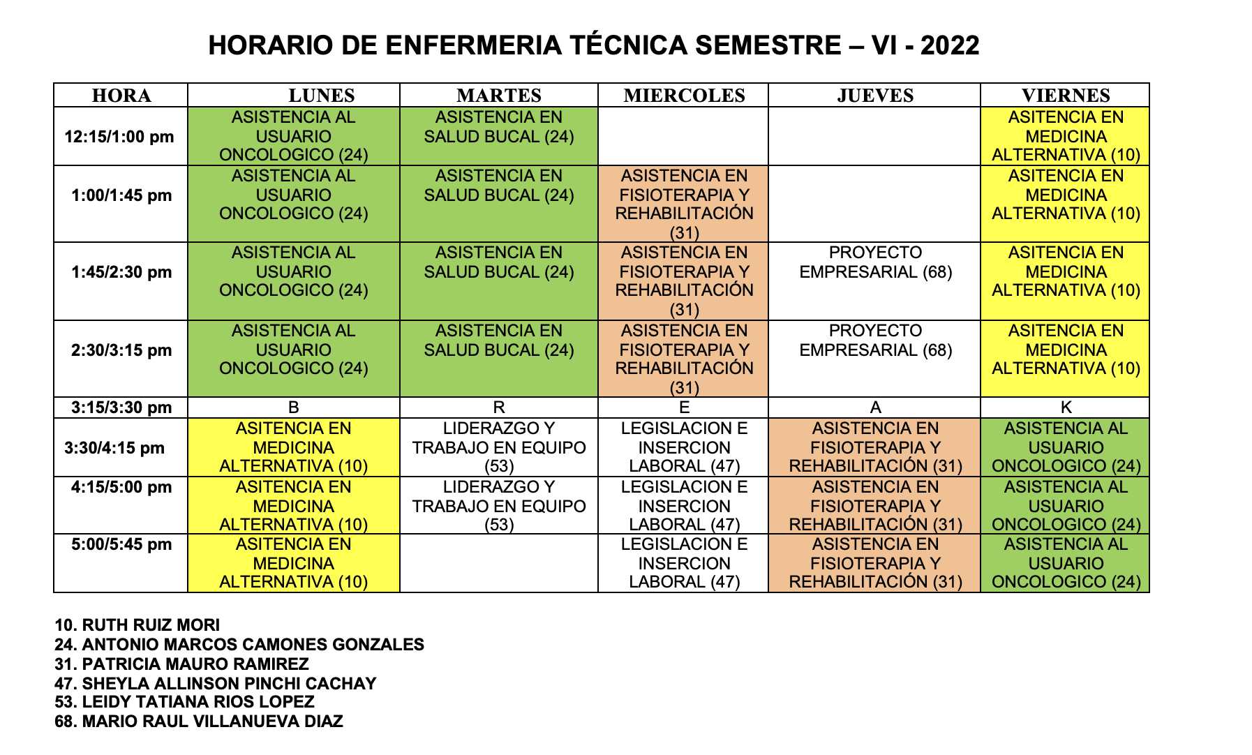 Horario Clases del Semestre 2022-II – Instituto de Educación Superior ... Horario Clases del Semestre 2022-II – Instituto de Educación Superior ...